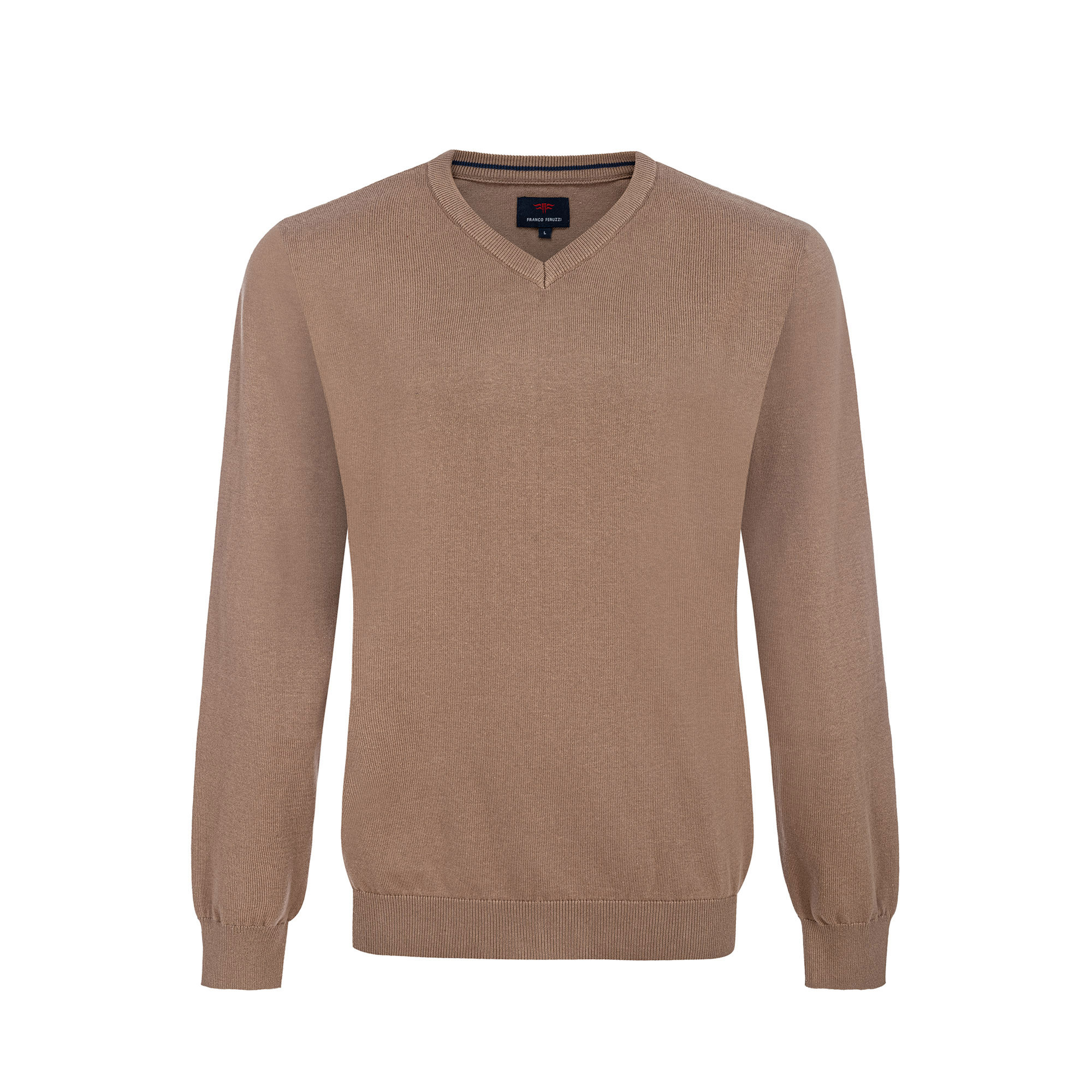 SWETER MĘSKI FF V NECK BEIGE BEIGE | ODZIEŻ MĘSKA \ Swetry | Elegancka ...